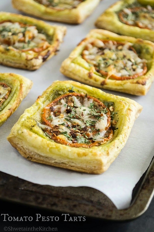 Tomato Pesto Tarts Recipe Chefthisup